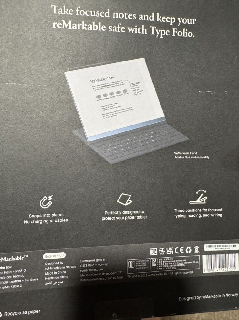 Remarkable 2 Type Folio Keyboard For rM 2 | Tablets | KSL Classifieds