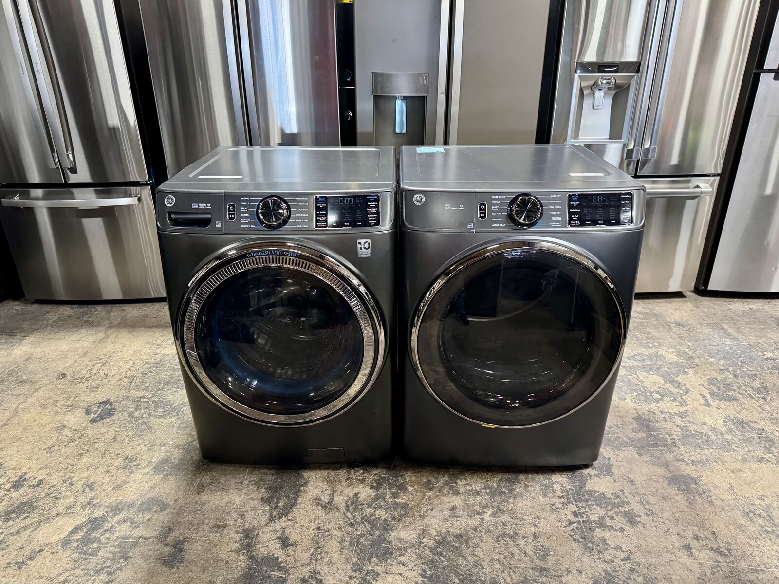 NEW GE FRONT LOAD WASHER AND DRYER SET WITH STEAM | Washers and Dryers ...