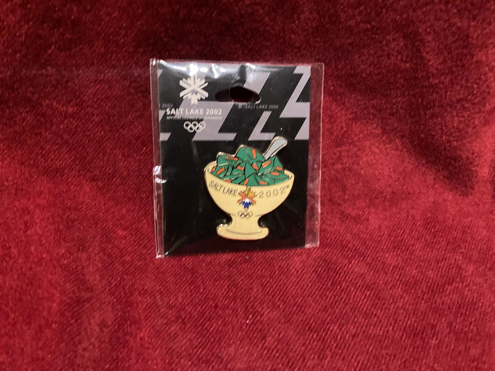 Salt Lake City 2002 Winter Olympic Pin Green Jello With Carrots New ...