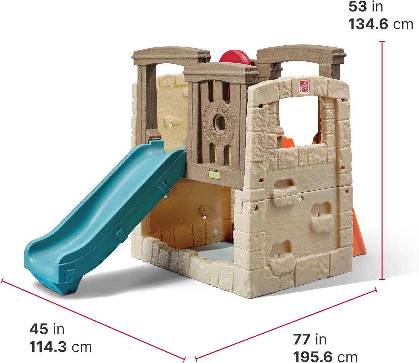 kids playset with climbing wall and slide | Swings, Playhouses, Slides ...