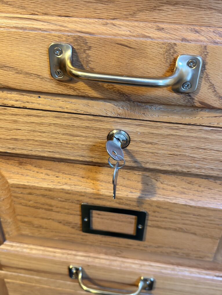 Winners Only Locking Solid Oak Wood Filing Cabinet | Office Furniture ...