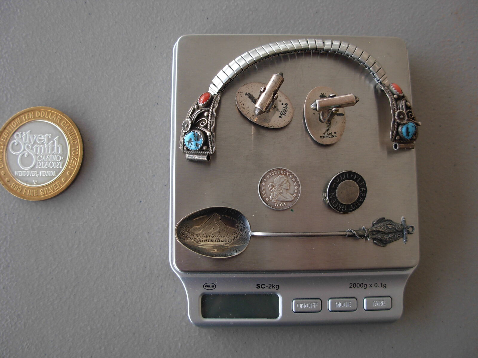 Ten Dollar Gaming Token with Sterling Center / Sterling Silver ...