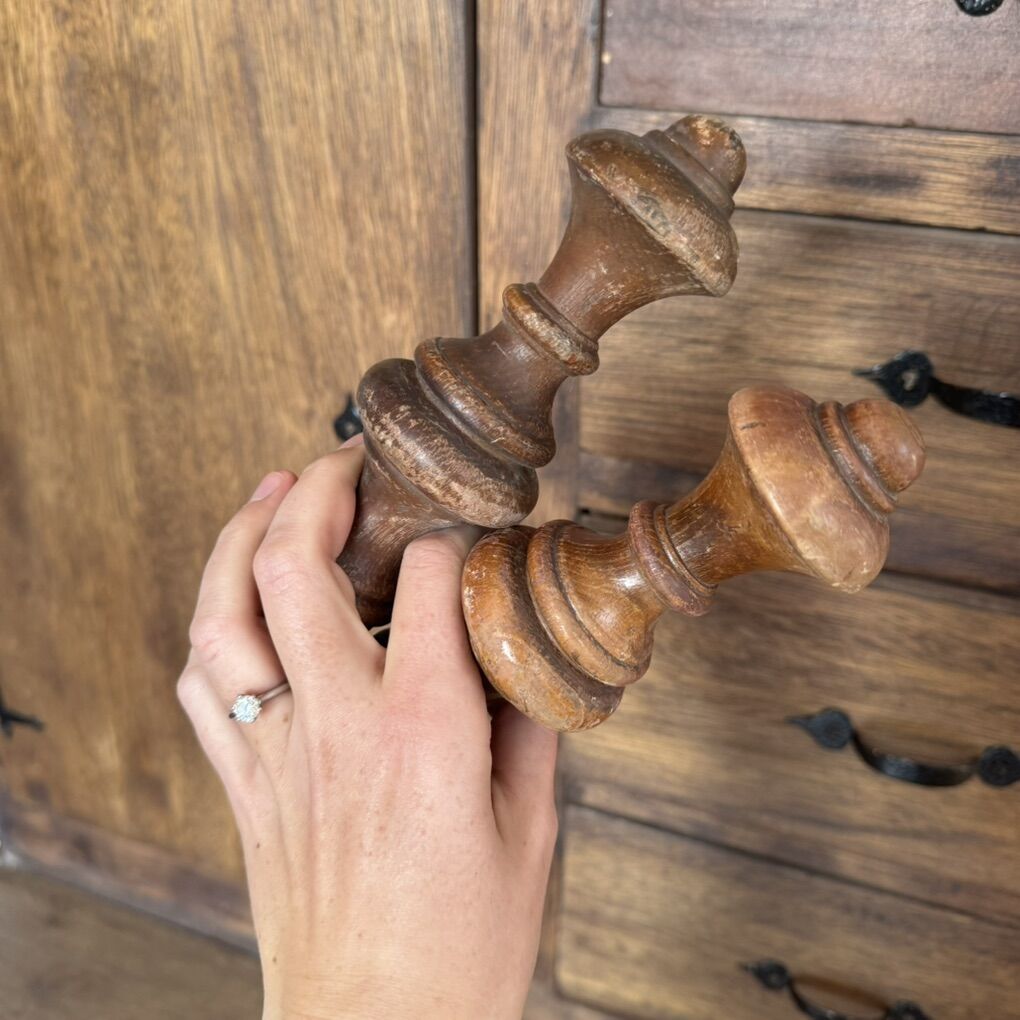 Vintage Antique Pair of Decorative Wood Finials | Antiques | KSL ...
