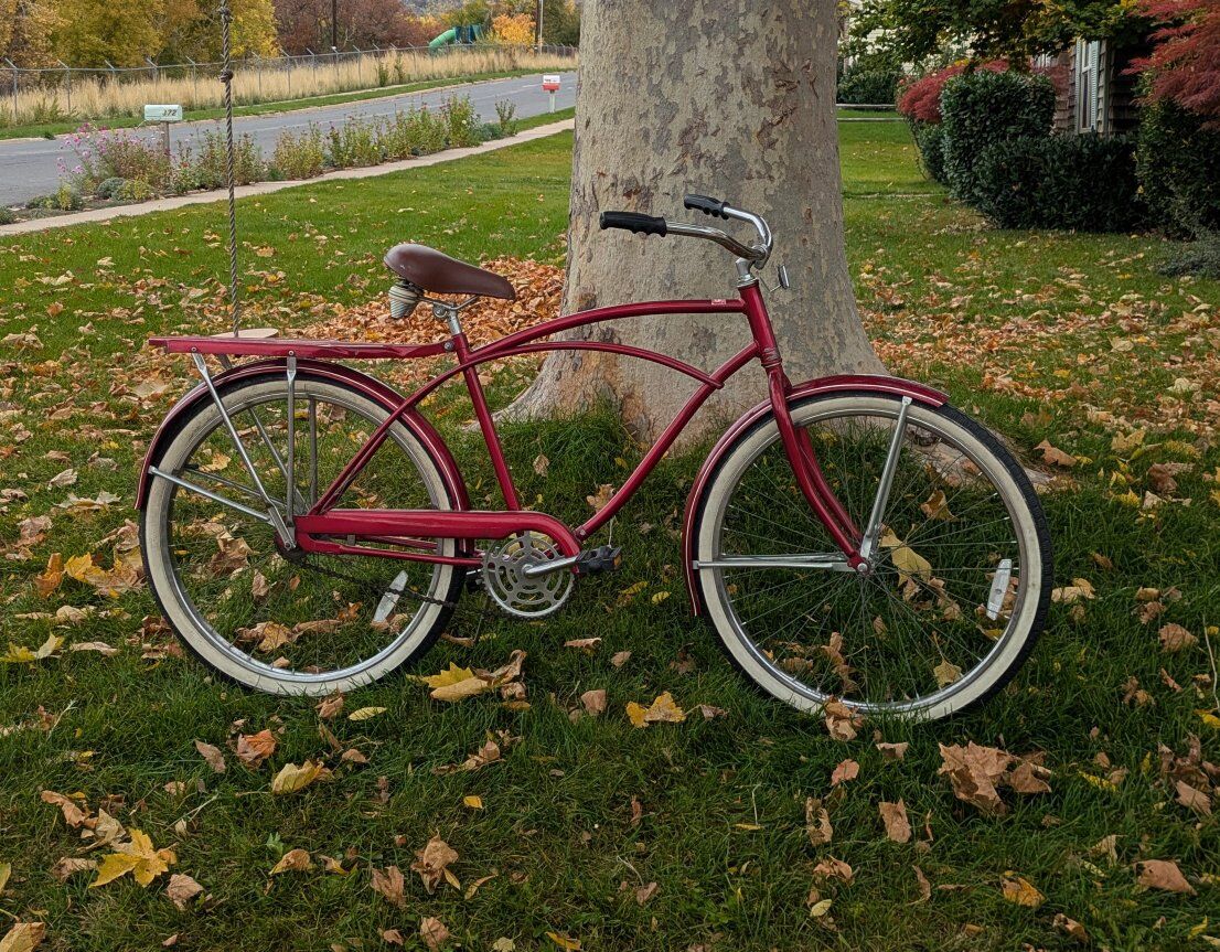 Vintage Ruby Red Beach Cruiser / bicycle / bike | Road Bikes | KSL Classifieds